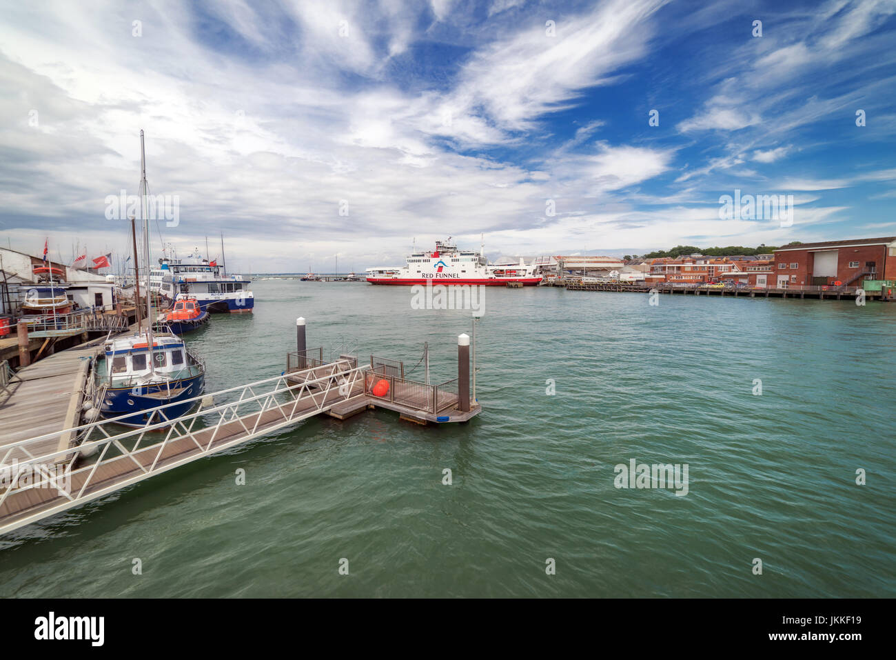 Cowes waterfront on the Isle of Wight Stock Photo - Alamy