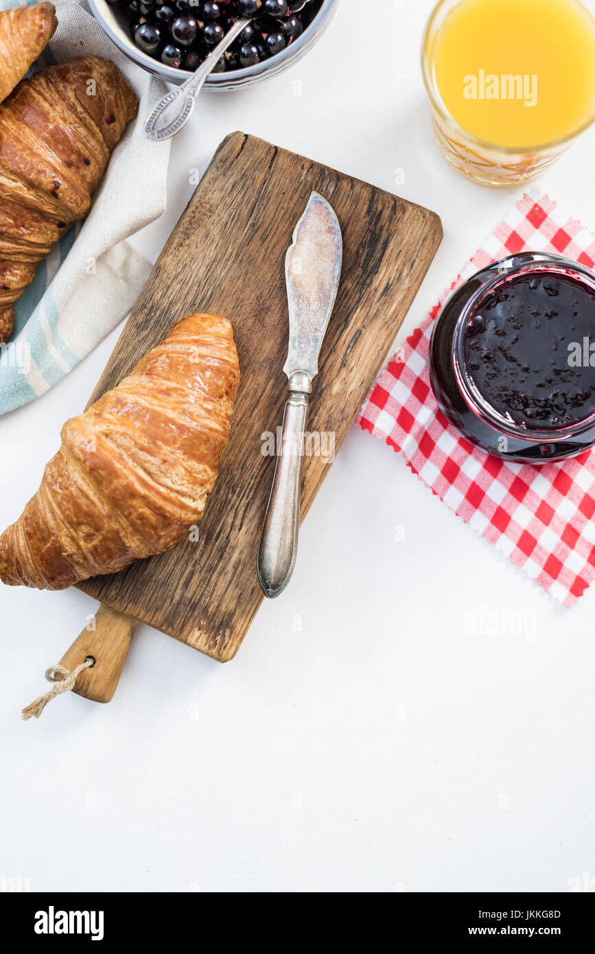 Croissant jam overhead view hi-res stock photography and images - Alamy