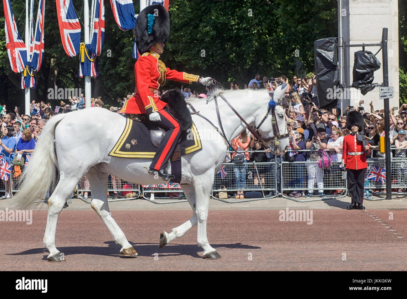 Irish Guards At Trooping The Colour Stock Photo - Alamy