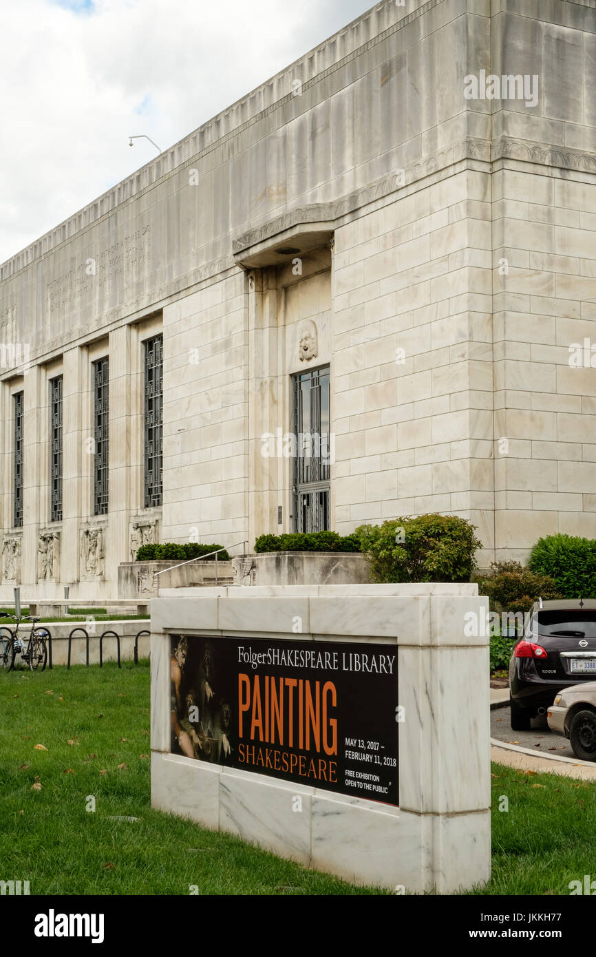 Folger Shakespeare Library, Capitol Hill, Washington DC Stock Photo - Alamy