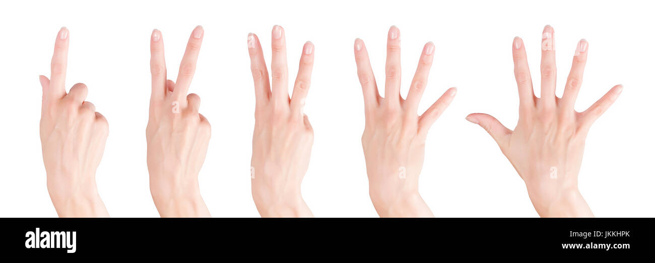 Woman number 1 hand gesture hi-res stock photography and images - Alamy