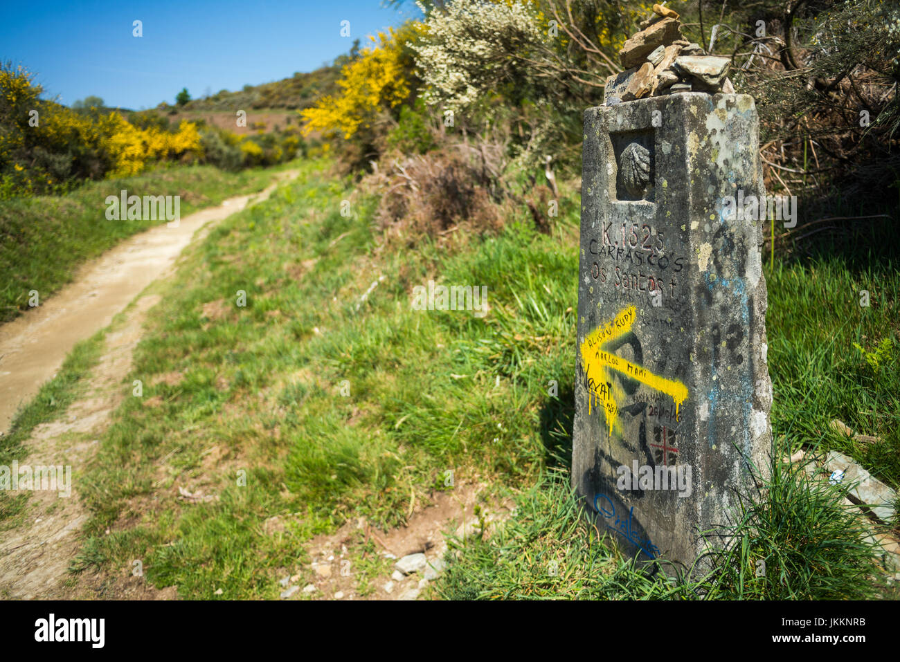 Landscape on the road between Villafranca del Bierzo and O Cebreiro ...