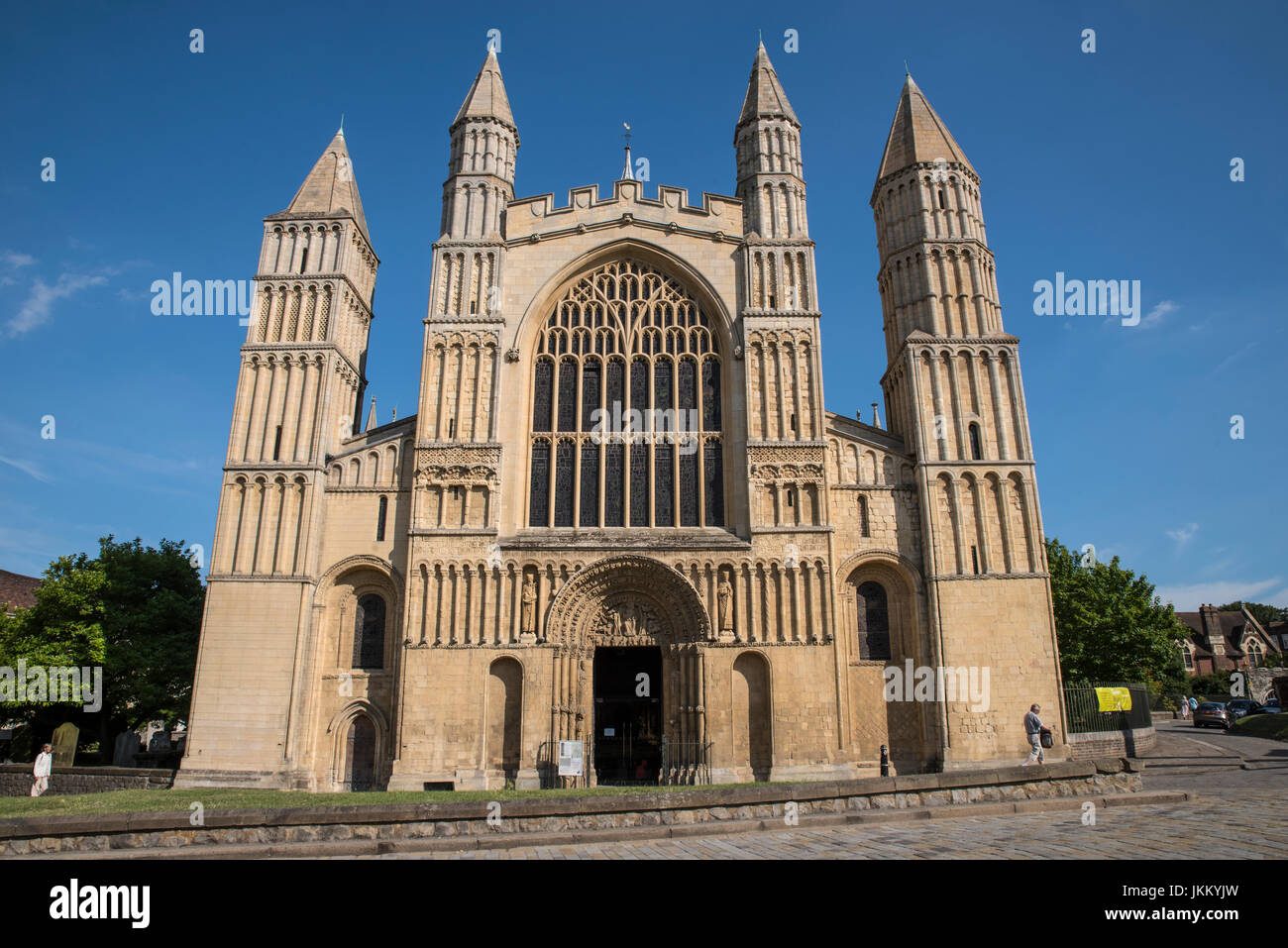 A view of the magnificent Rochester Cathedral in Kent, UK Stock Photo ...