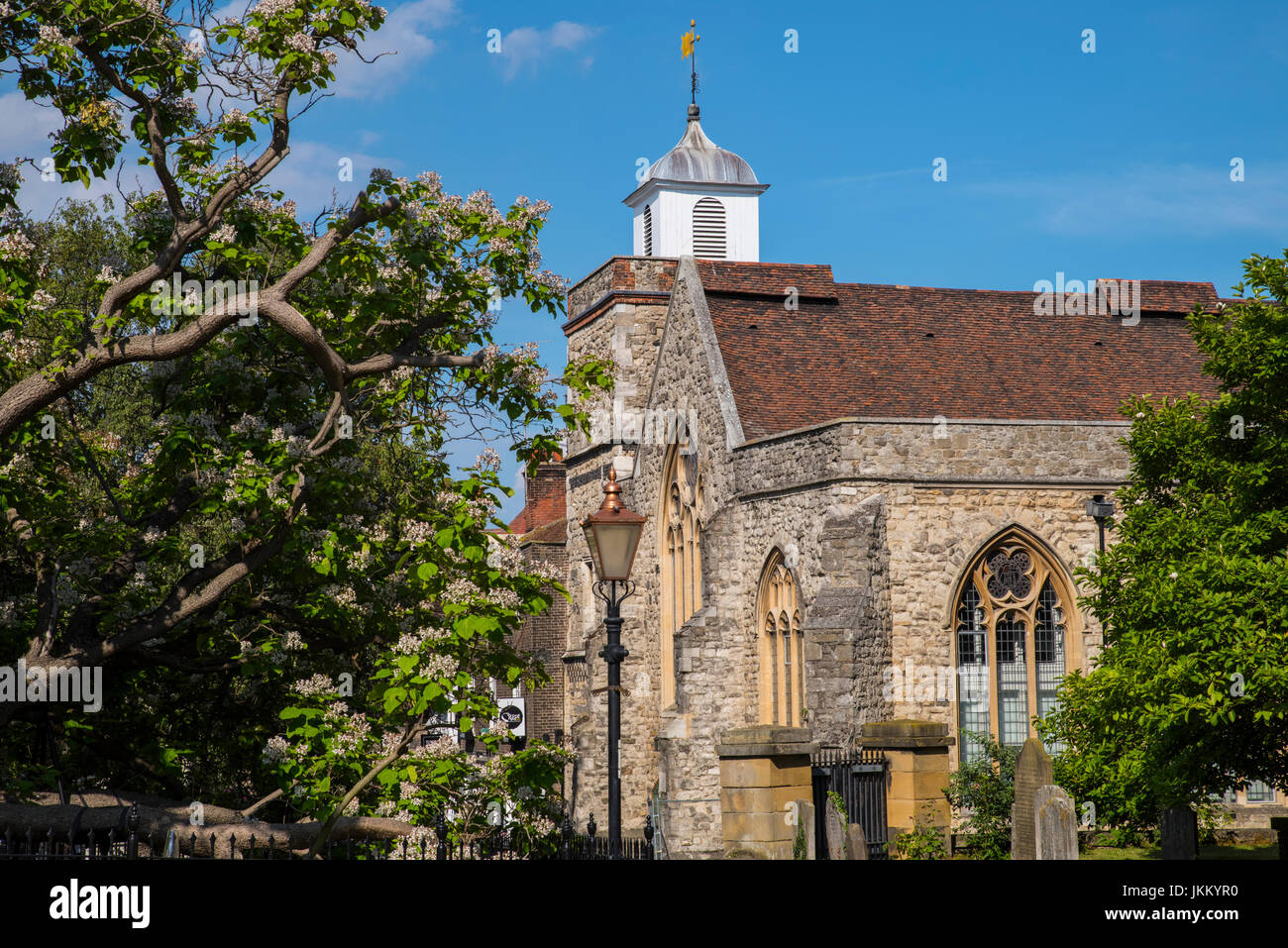 Is an english church of norman architecture in rochester hi-res stock ...