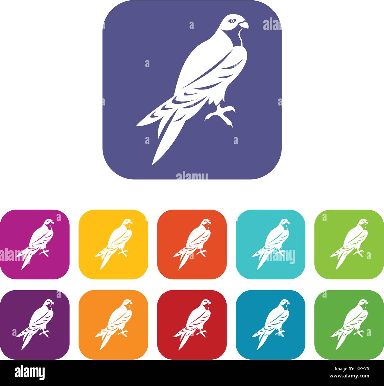 Falcon icons set Stock Vector Image & Art - Alamy