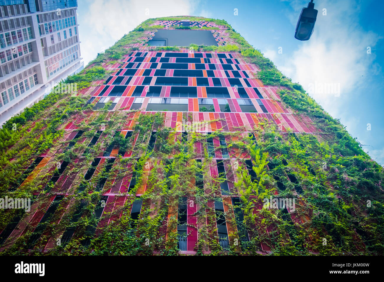 Skyscraper covered with creeper plants - December 2016 Stock Photo - Alamy