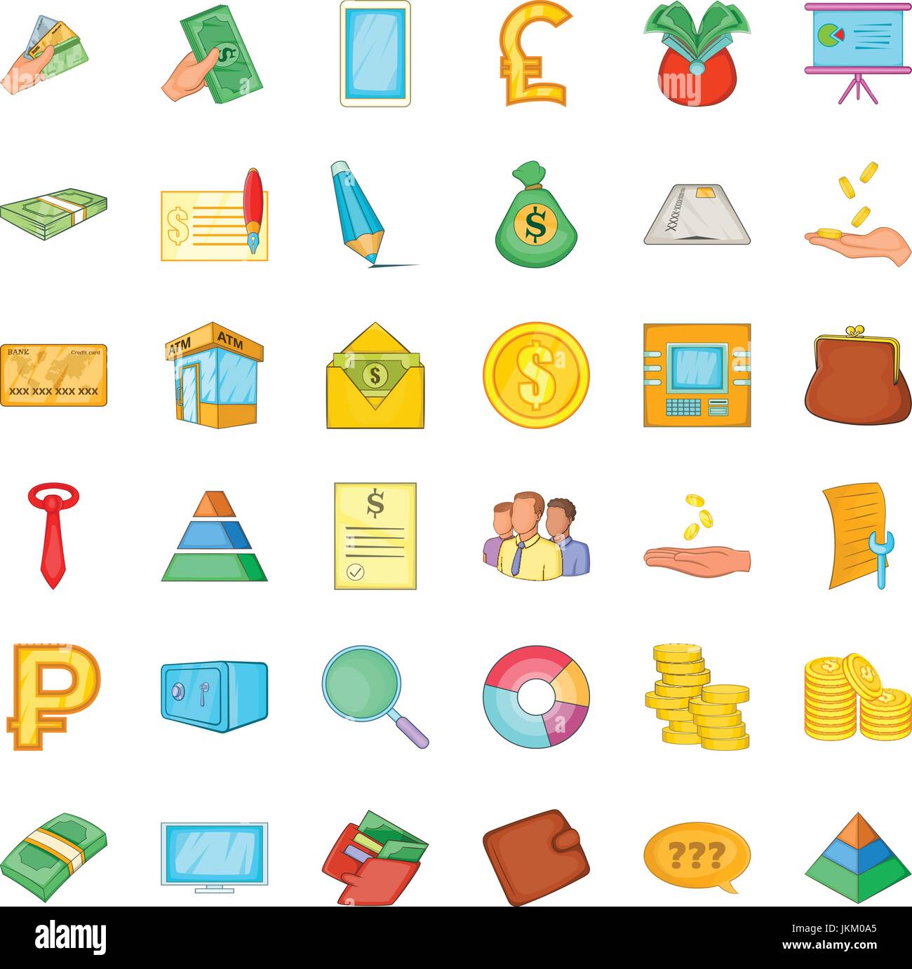 Accounting icons set, cartoon style Stock Vector Image & Art - Alamy