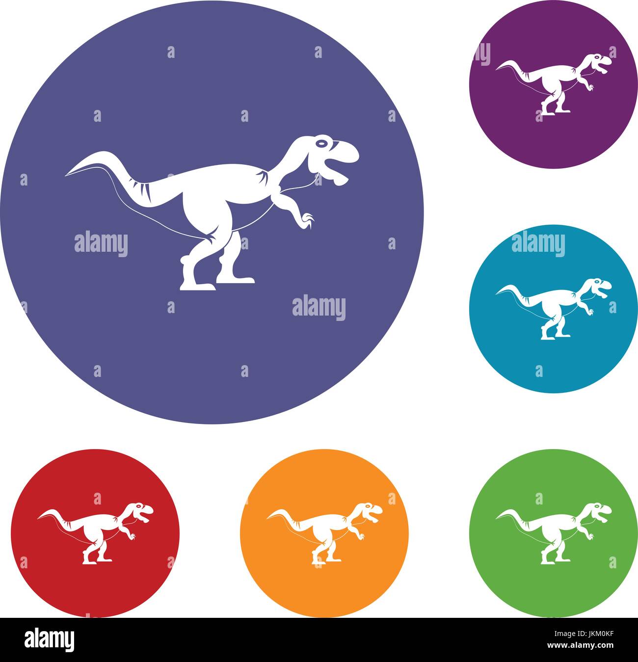 Tyrannosaur dinosaur icons set Stock Vector Image & Art - Alamy
