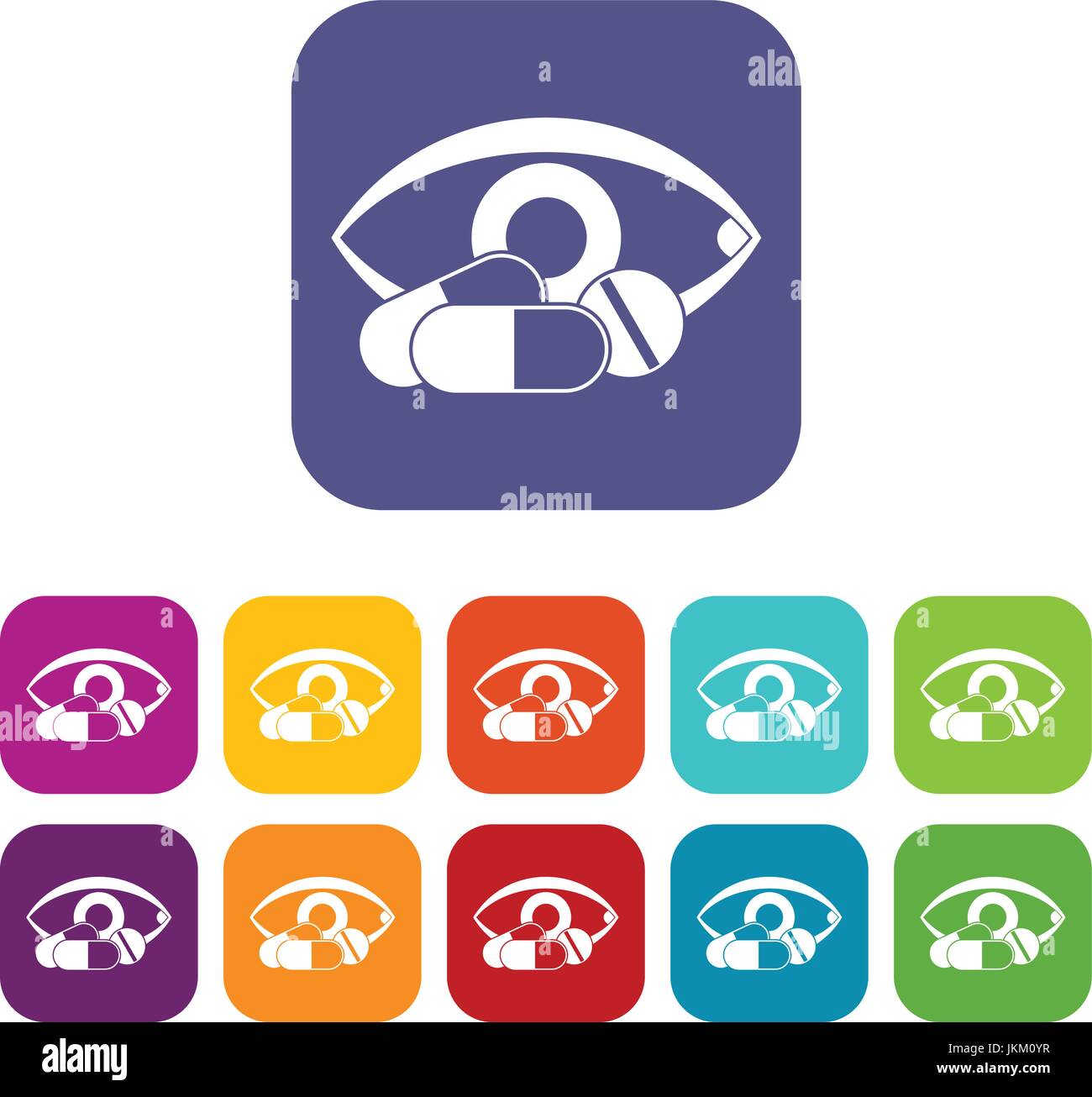 Treatment of the eye icons set Stock Vector Image & Art - Alamy