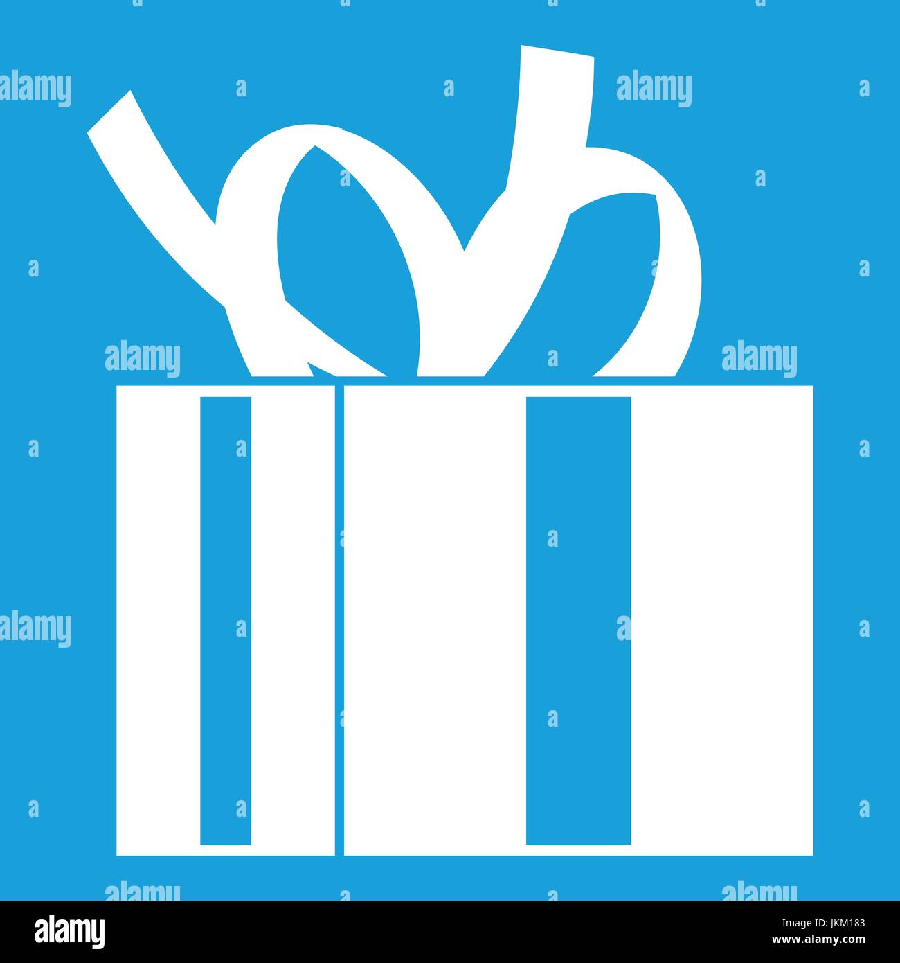 Gift box with ribbon icon white Stock Vector Image & Art - Alamy