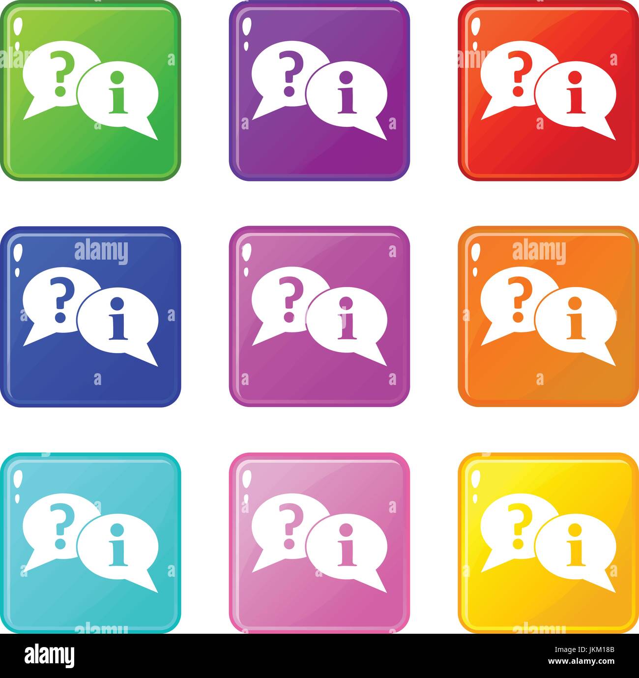 Question and exclamation speech bubbles set 9 Stock Vector Image & Art - Alamy