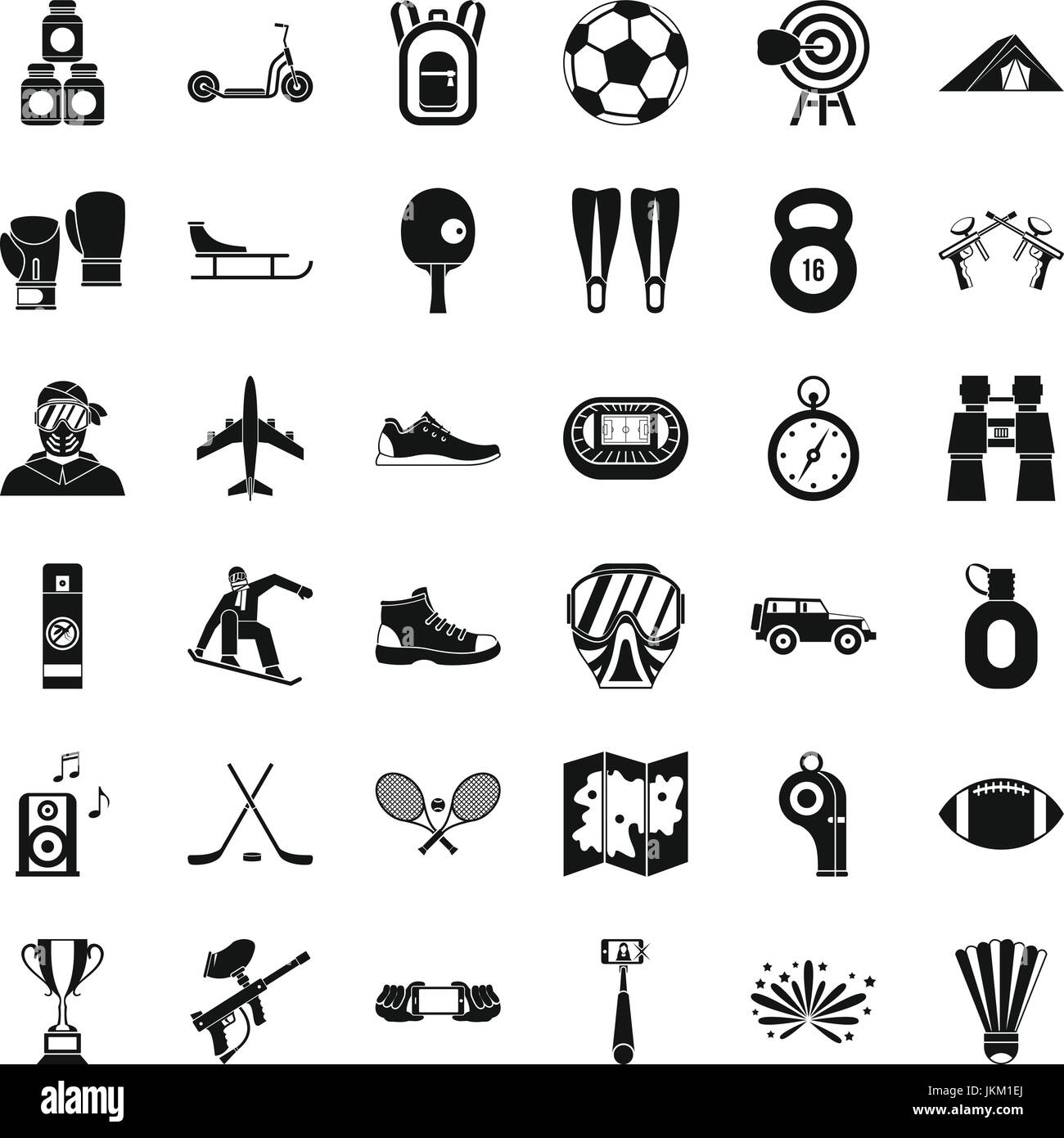 Sportive life icons set, simple style Stock Vector Image & Art - Alamy