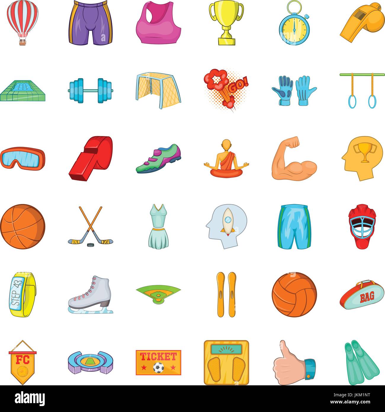 Active sports icons set, cartoon style Stock Vector Image & Art - Alamy