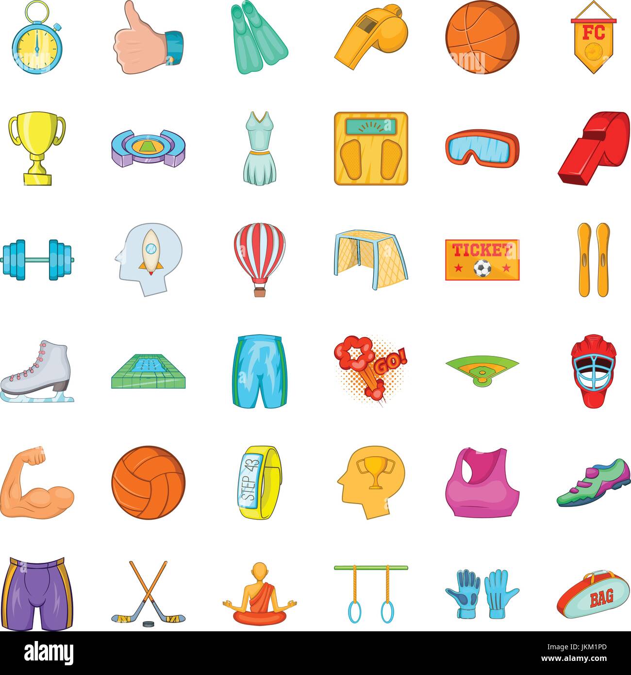 Different sports icons set, cartoon style Stock Vector Image & Art - Alamy