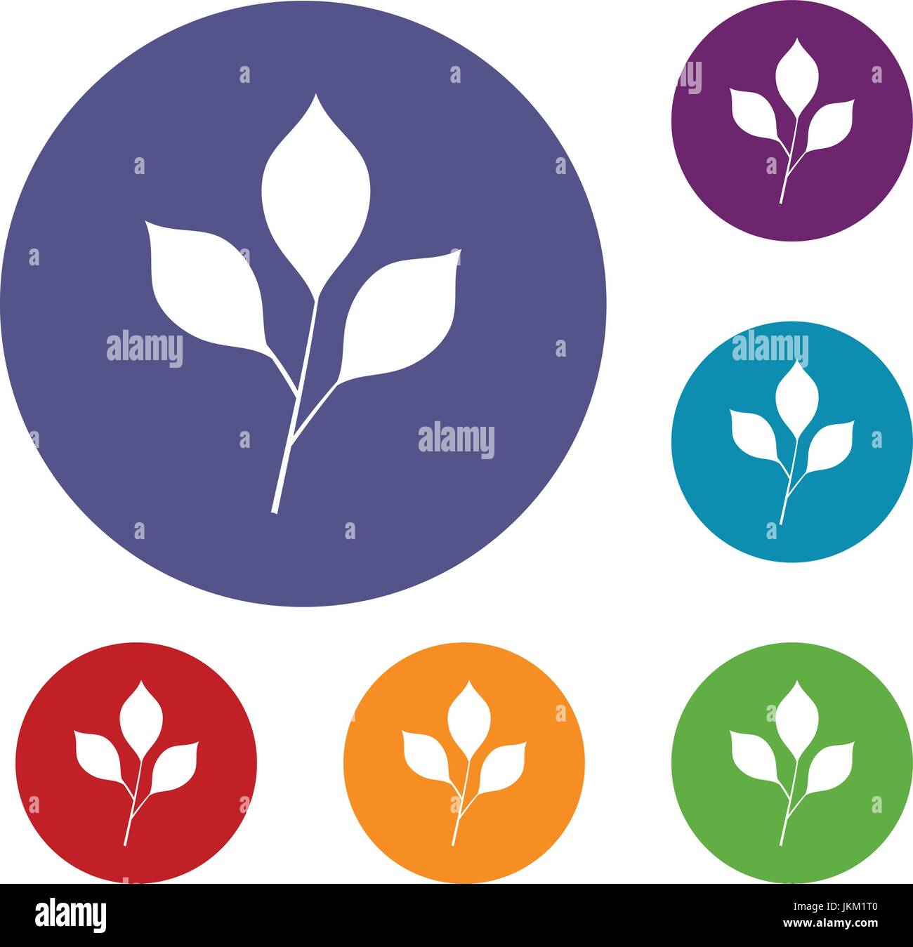 Cherry leaves icons set Stock Vector Image & Art - Alamy