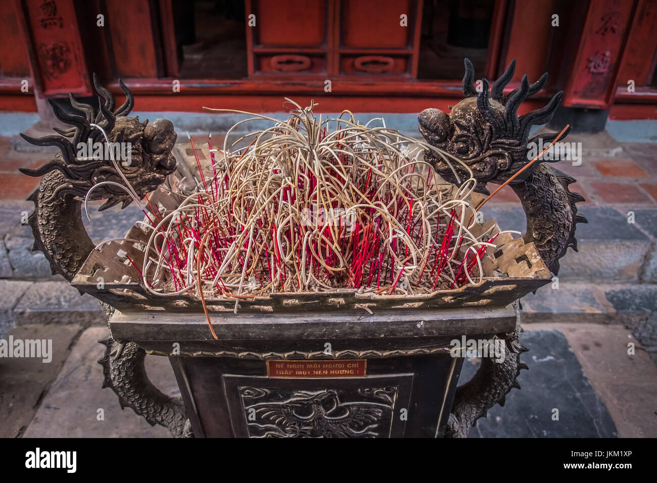 Shrine of incense in a temple in Hanoi, Vietnam - April 2017 Stock Photo - Alamy