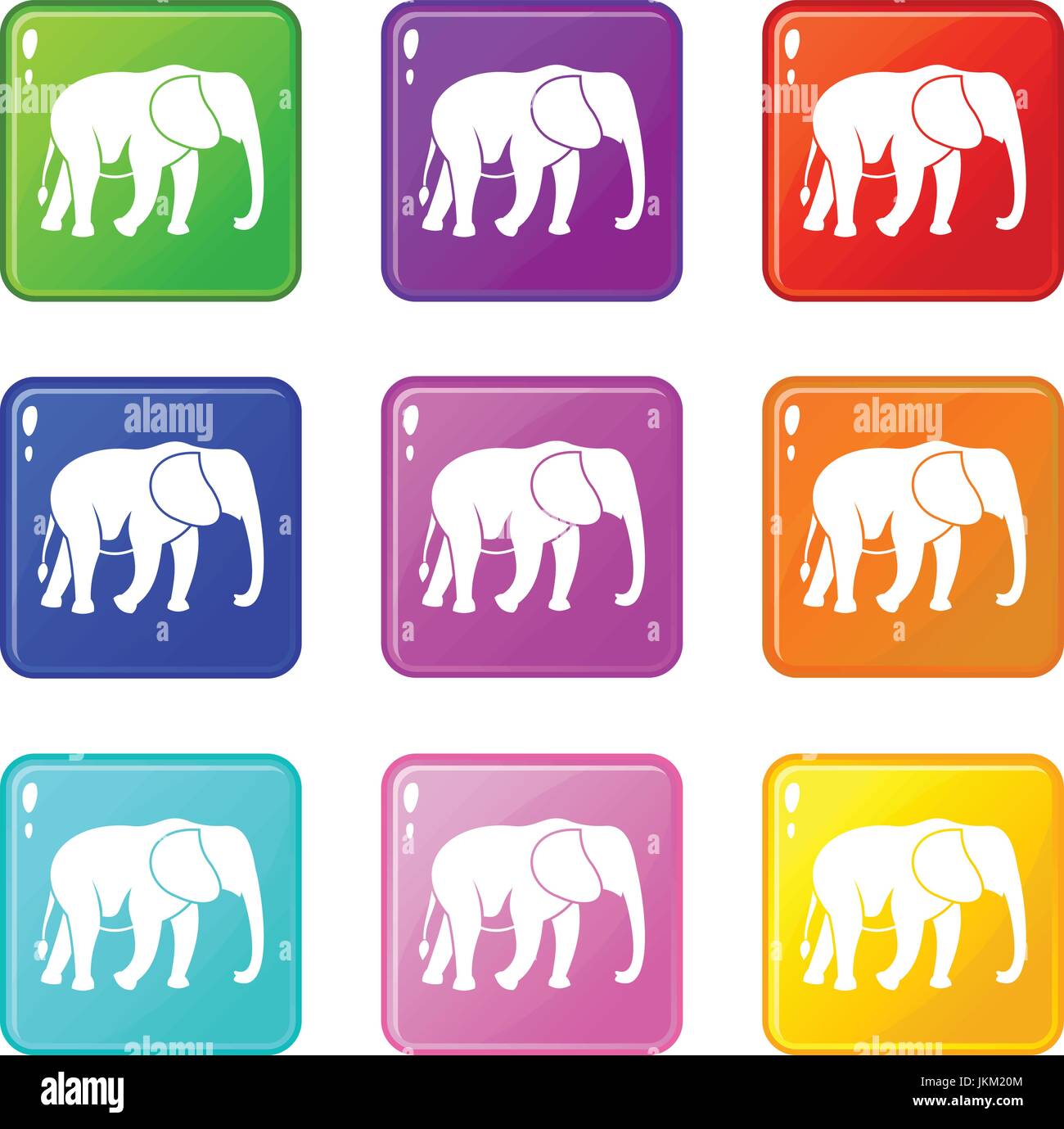 Wild elephant set 9 Stock Vector Image & Art - Alamy