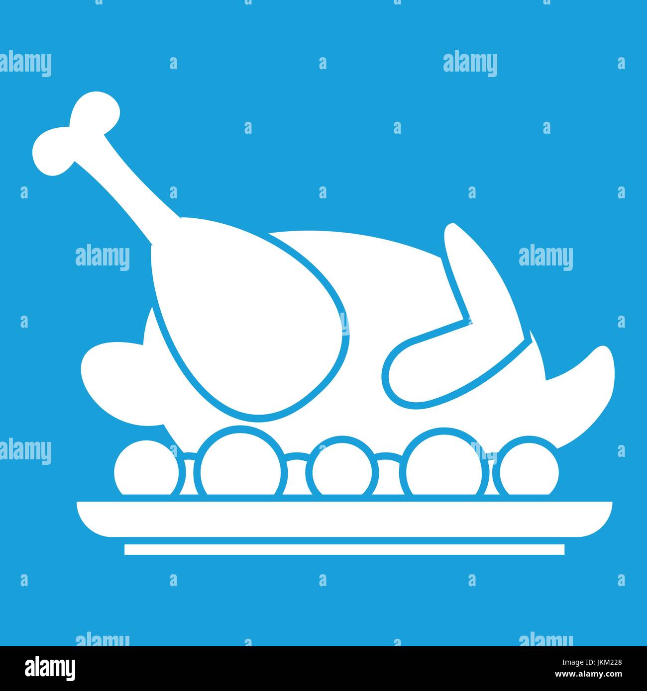 Roasted turkey icon white Stock Vector Image & Art - Alamy