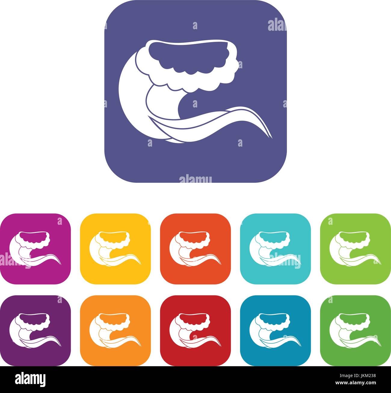 Curling and cracking wave icons set Stock Vector Image & Art - Alamy