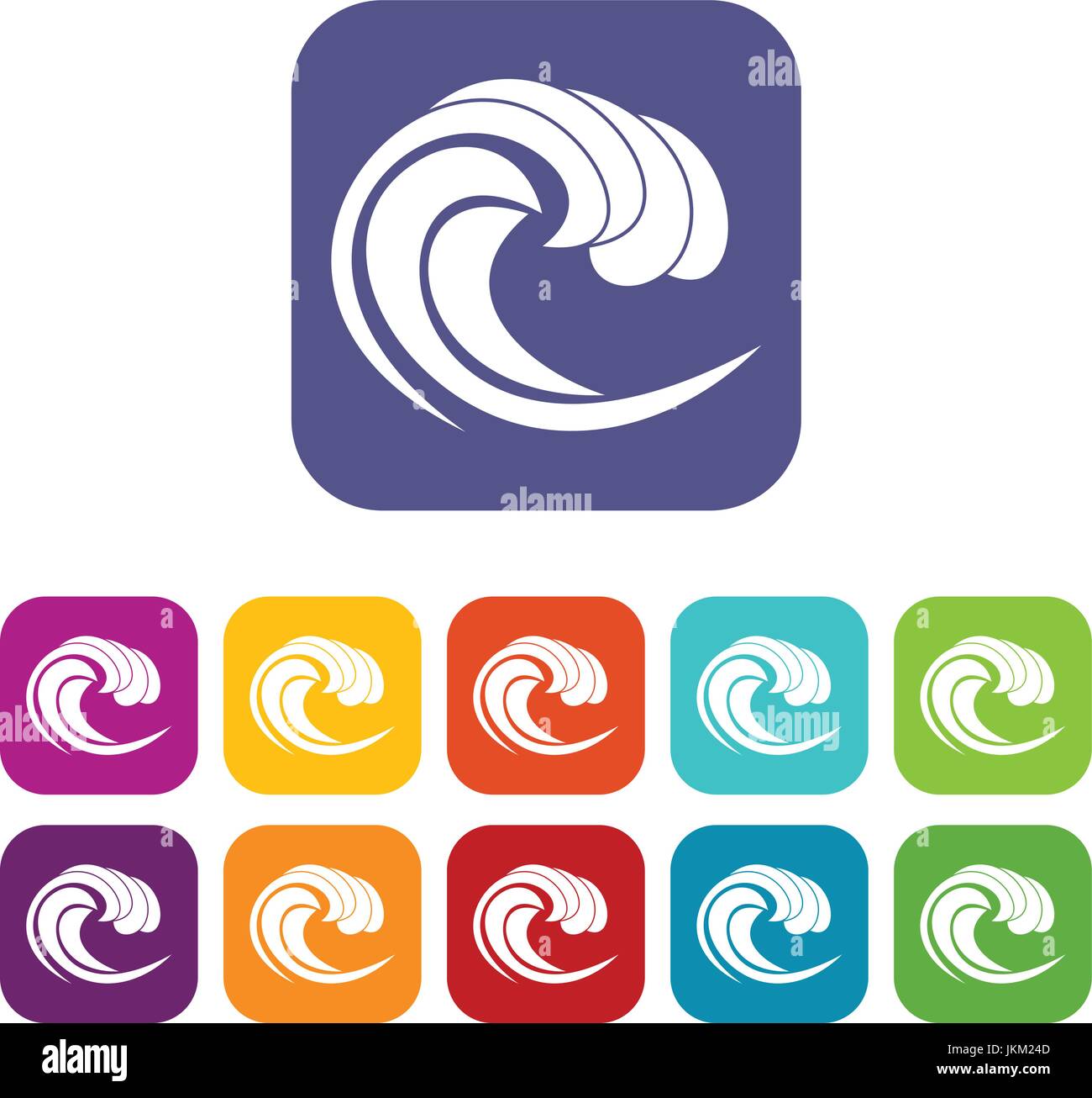 Wave of sea tide icons set Stock Vector Image & Art - Alamy