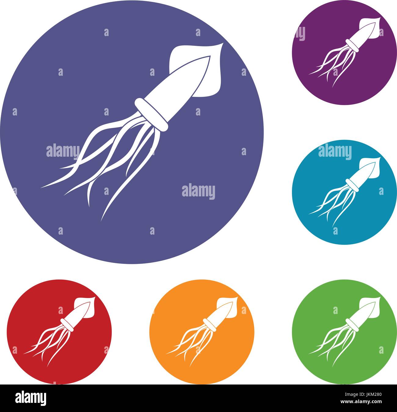 Squid icons set Stock Vector Image & Art - Alamy