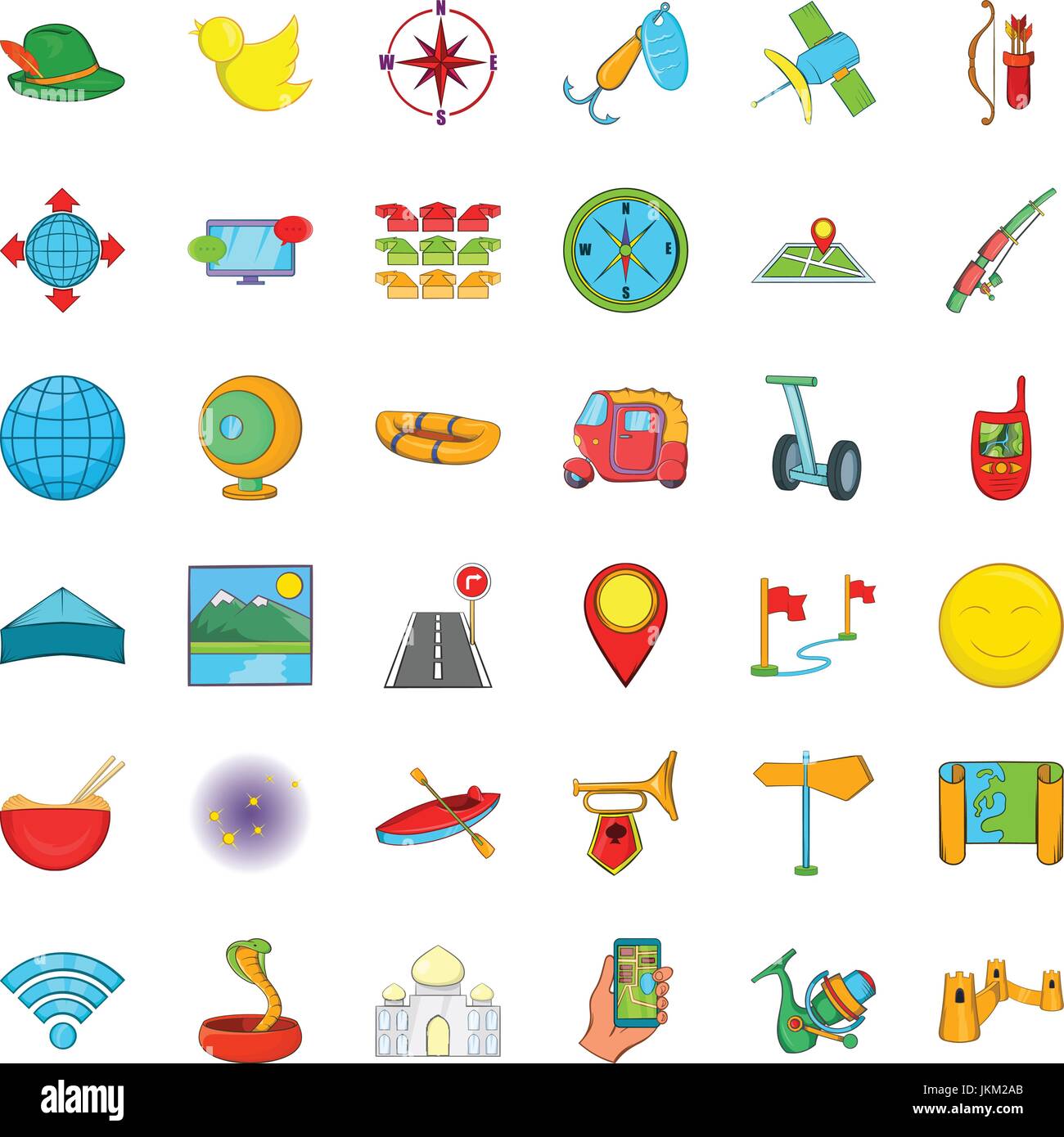 Adventure icons set, cartoon style Stock Vector Image & Art - Alamy