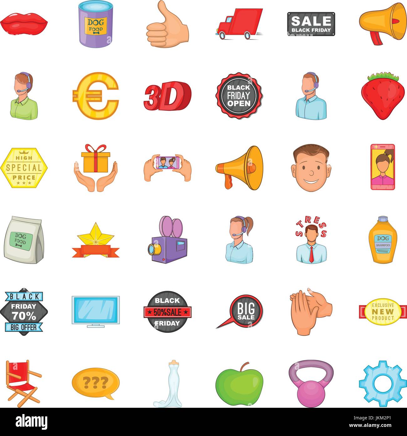 Advertising icons set, cartoon style Stock Vector Image & Art - Alamy