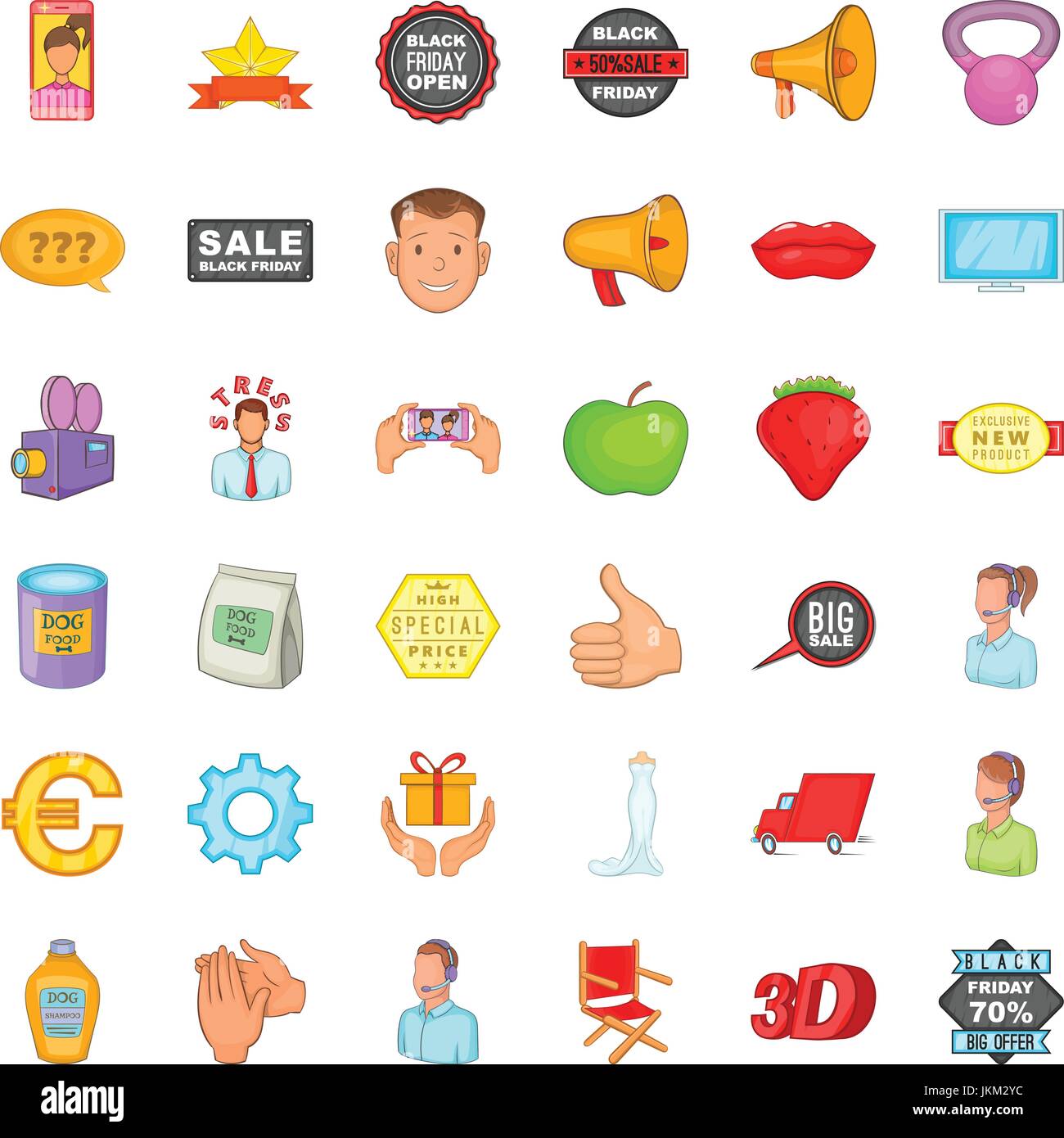 Advertising around us icons set, cartoon style Stock Vector Image & Art ...