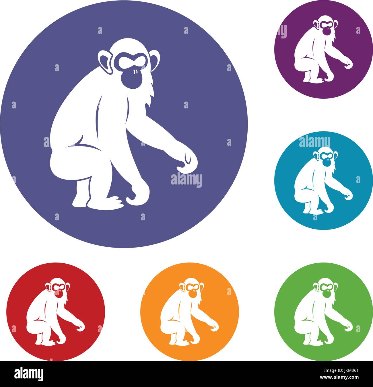 Macaque icons set Stock Vector Image & Art - Alamy