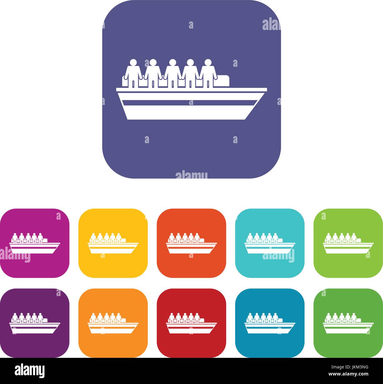 People on ship icons set Stock Vector Image & Art - Alamy