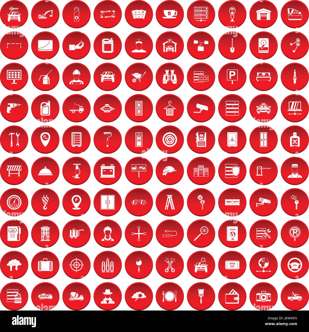 100 keys icons set red Stock Vector Image & Art - Alamy