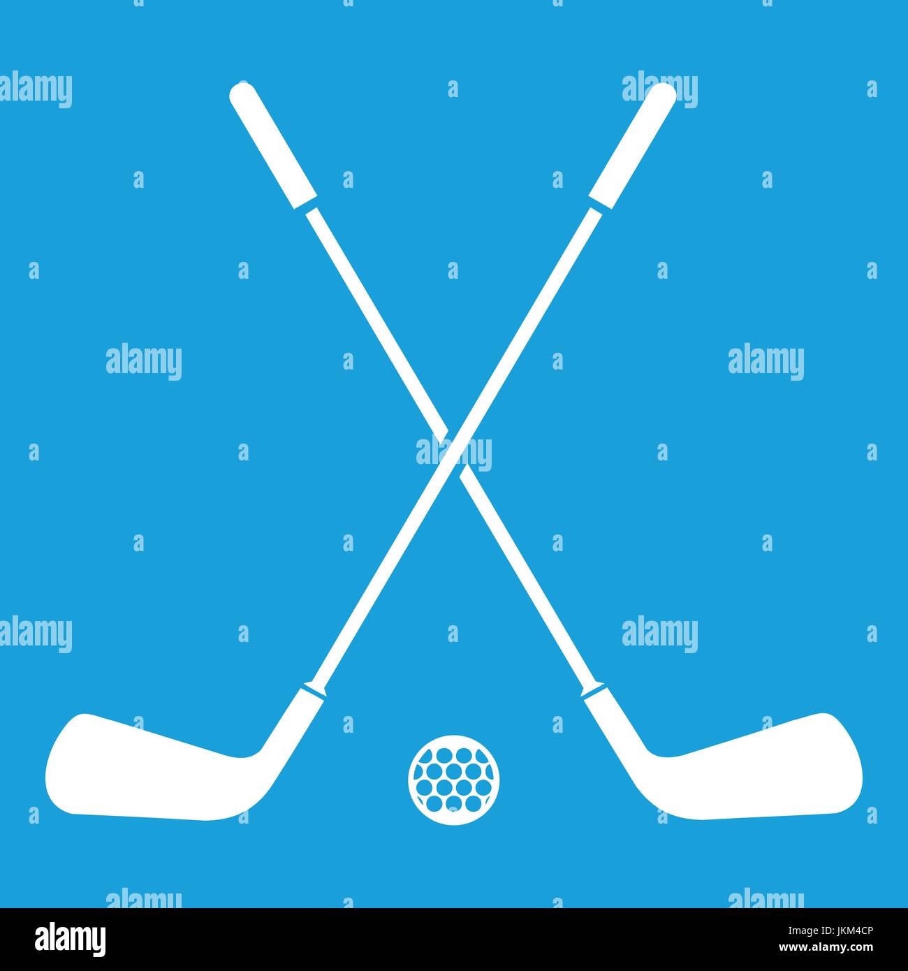 Two crossed golf clubs and ball icon white Stock Vector Image & Art - Alamy