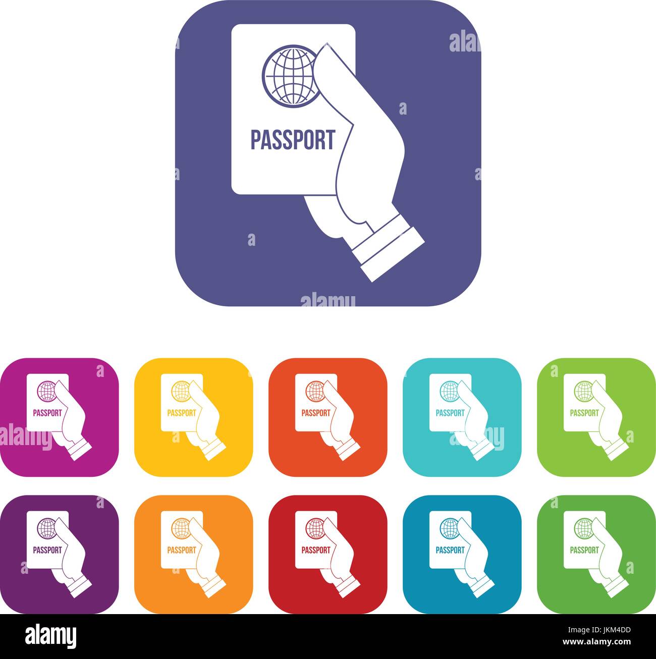 Passport icons set Stock Vector Image & Art - Alamy