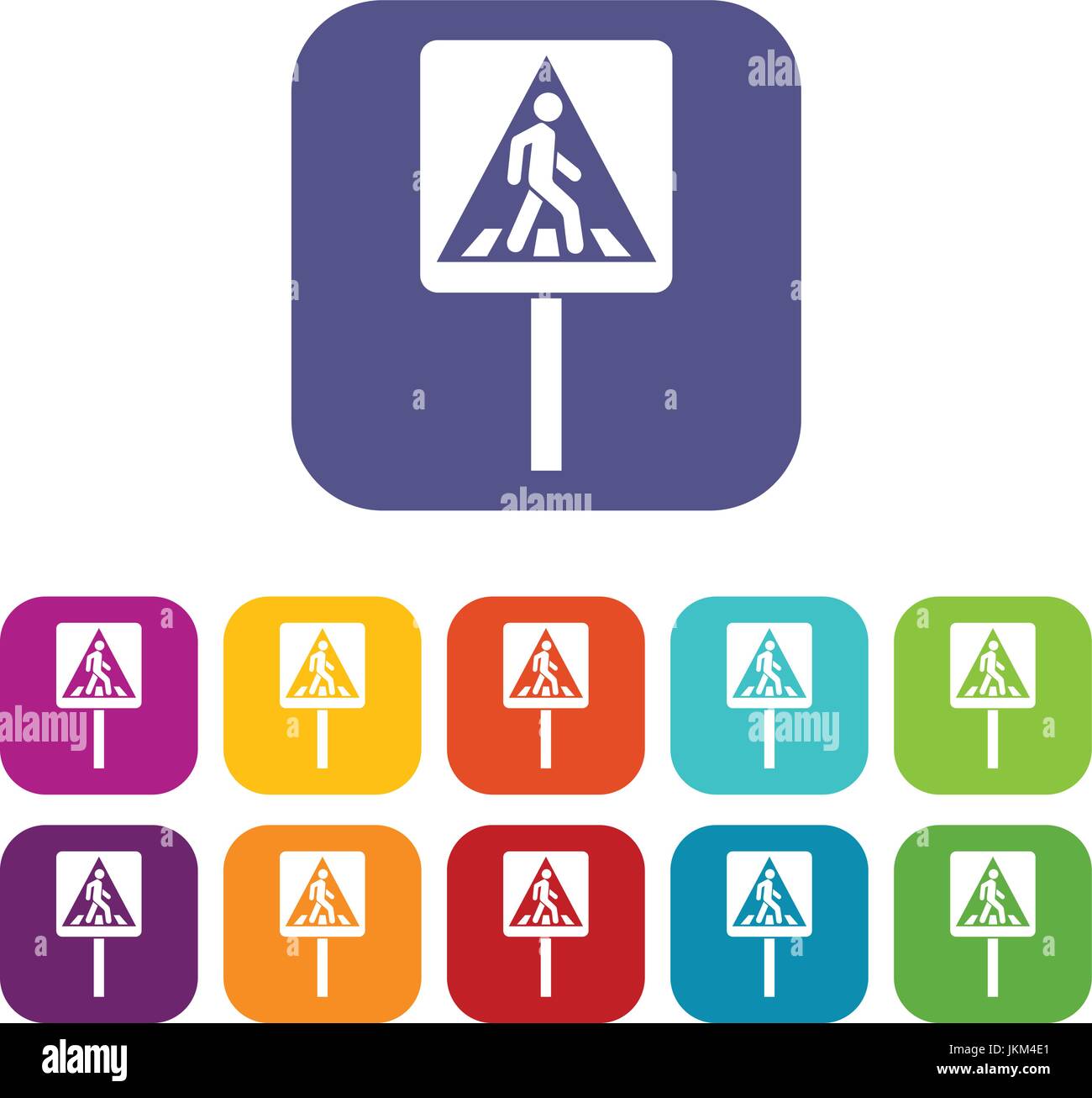 Pedestrian sign icons set Stock Vector Image & Art - Alamy