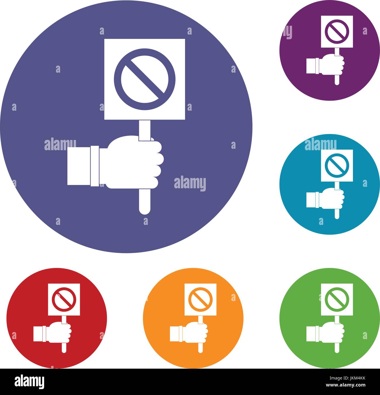 Hand showing stop signboard icons set Stock Vector Image & Art - Alamy