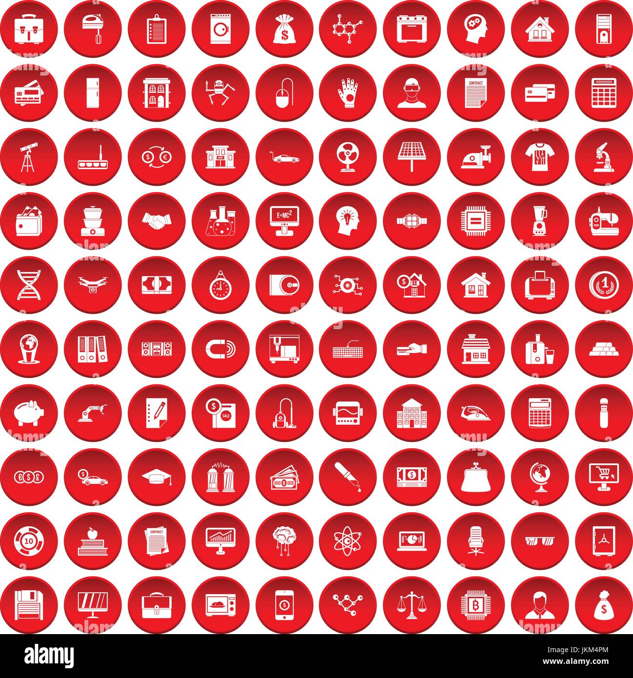 100 loans icons set red Stock Vector Image & Art - Alamy