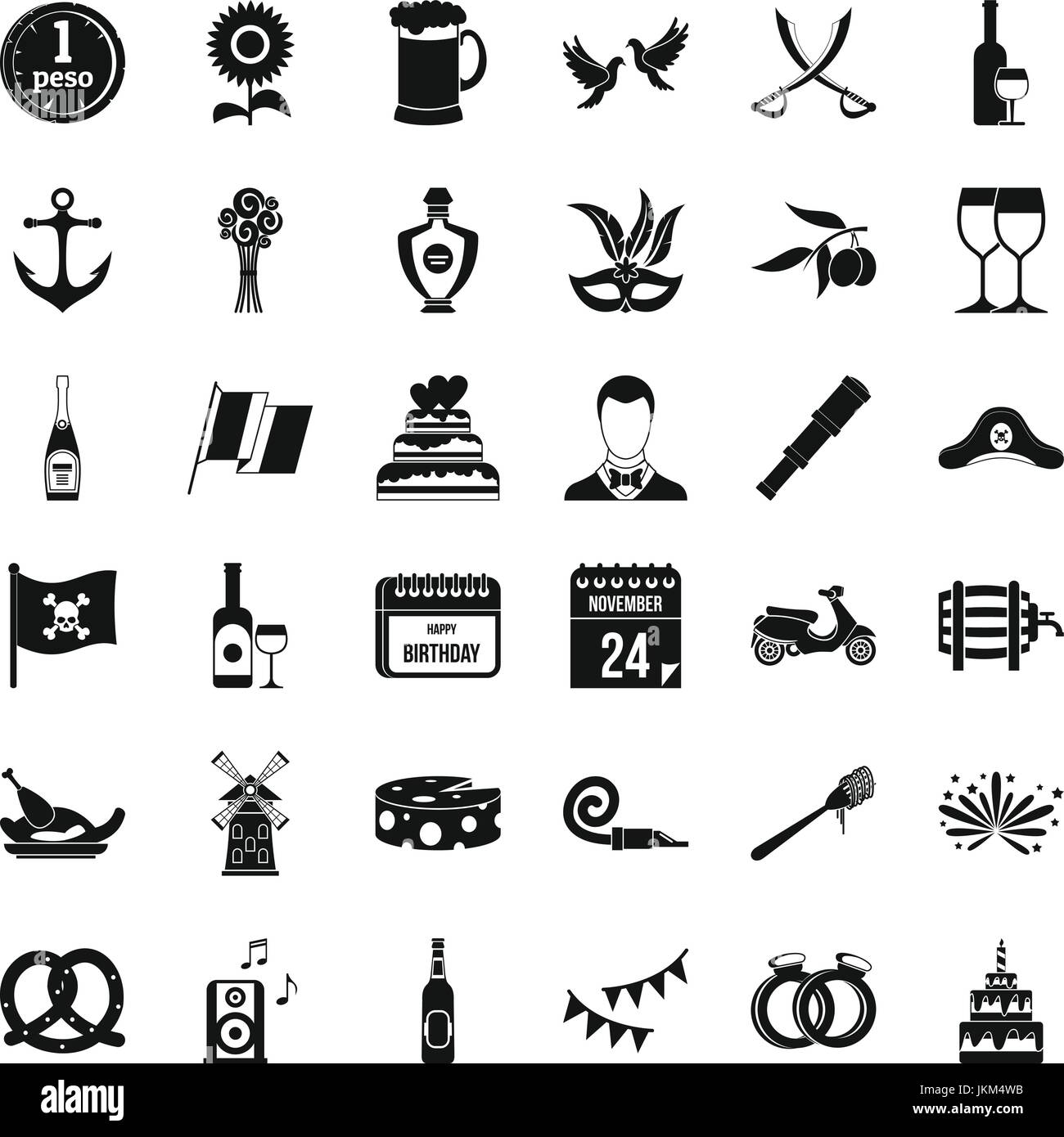 Holiday icons set, simple style Stock Vector Image & Art - Alamy