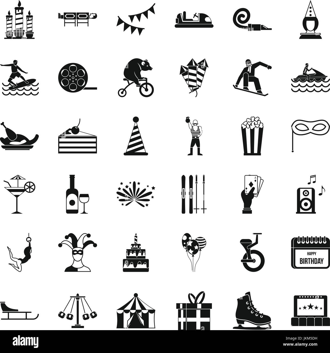 Exhibition icons set, simple style Stock Vector Image & Art - Alamy