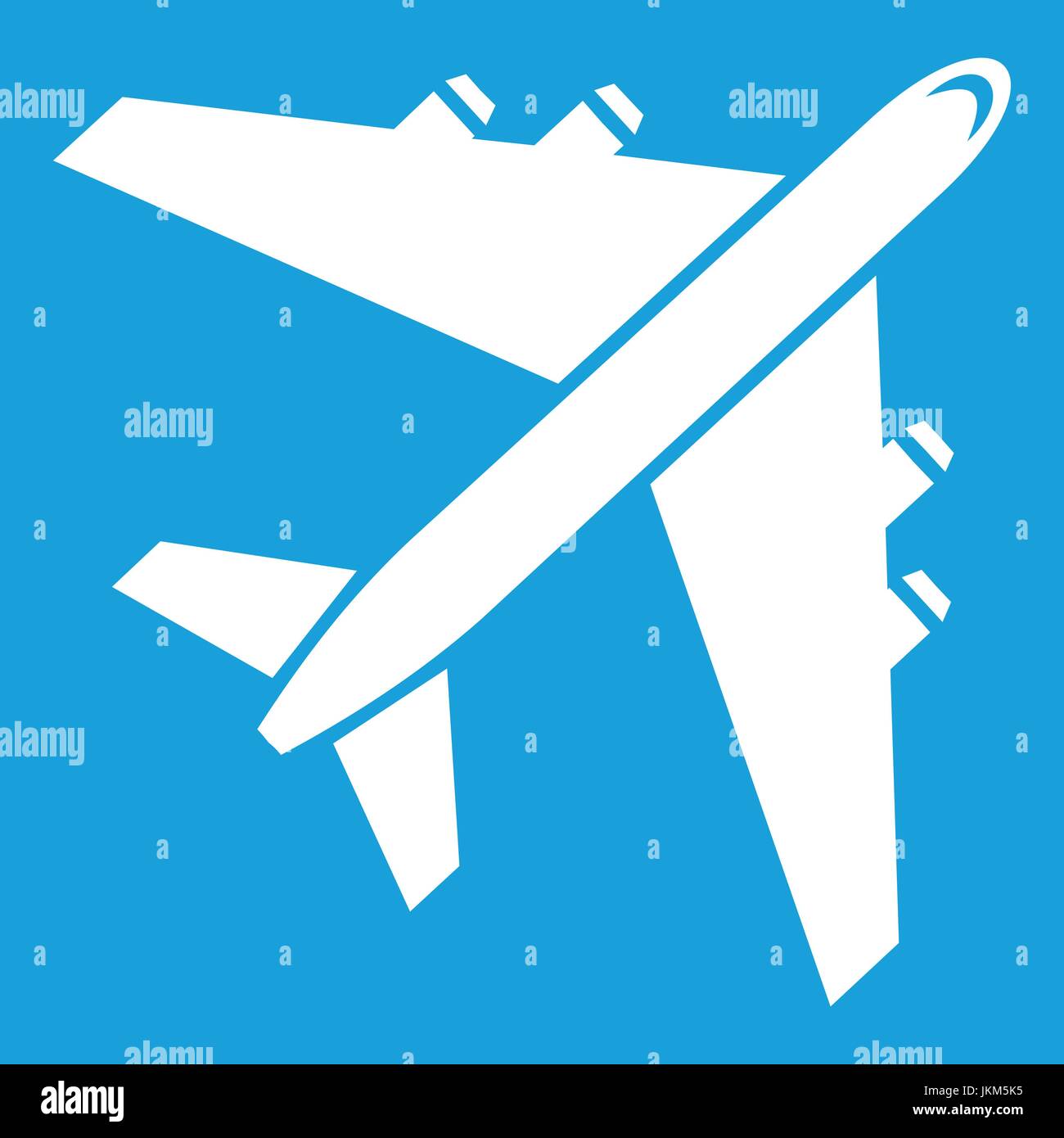 Passenger airliner icon white Stock Vector Image & Art - Alamy