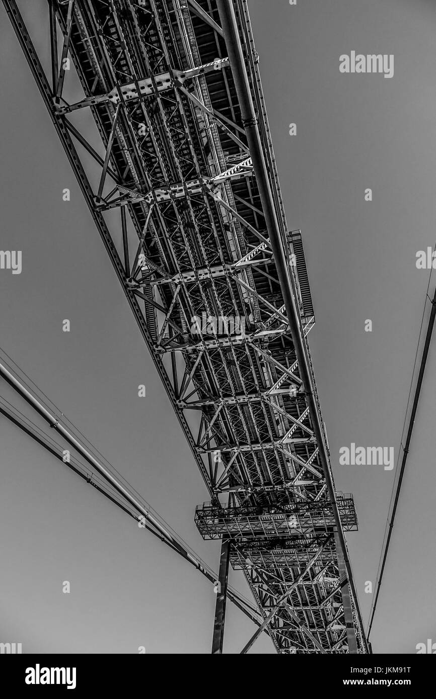 Famous 25th April Bridge over River Tajo in Lisbon aka Salazar Bridge ...