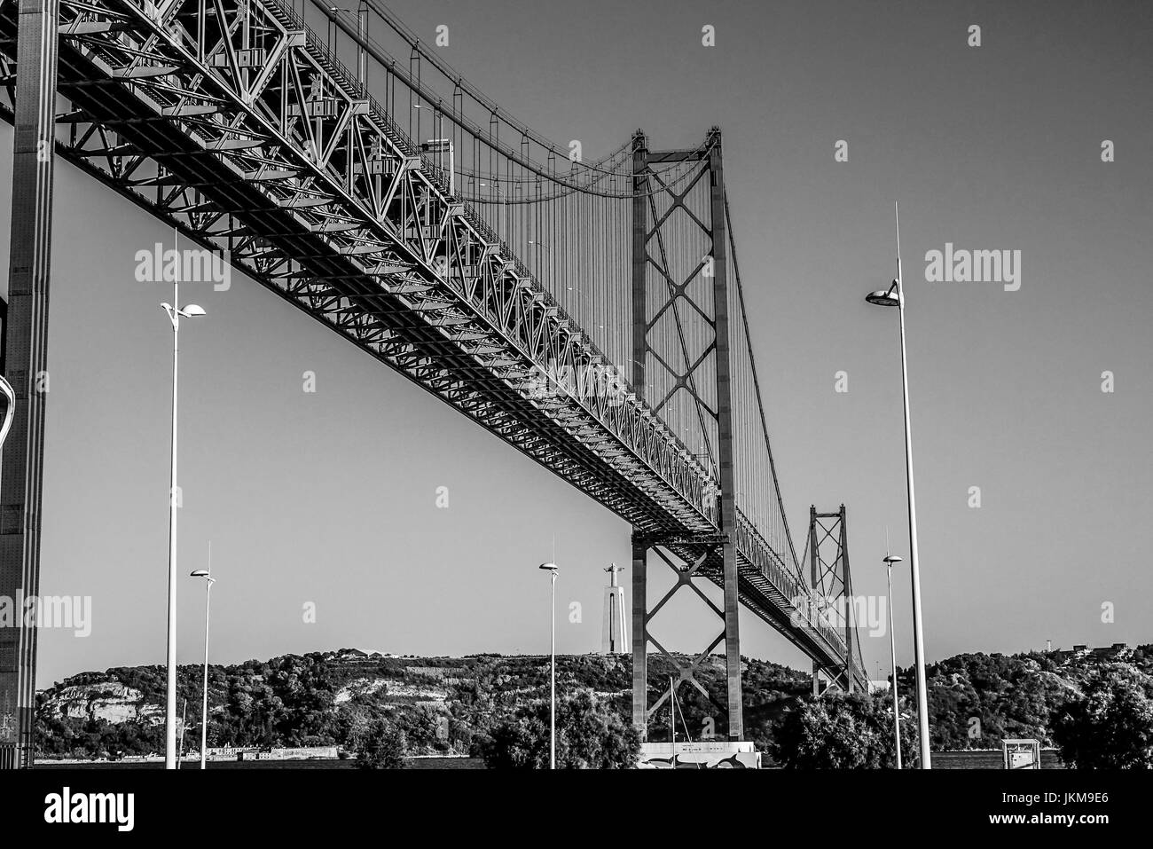 25th April Bridge over River Tagus in Lisbon aka Salazar Bridge ...