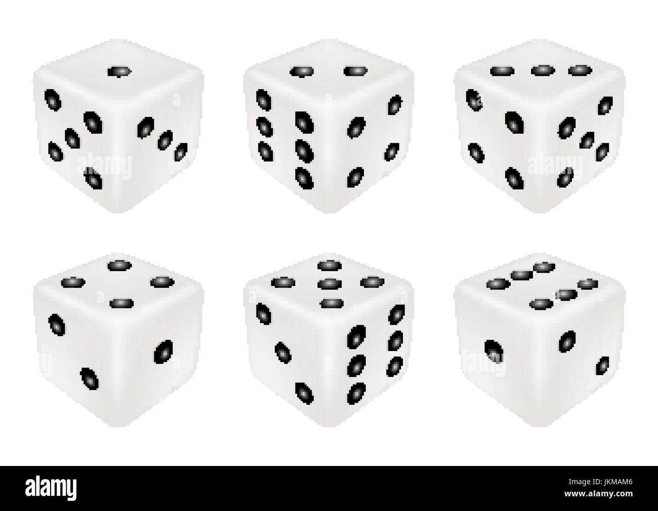 set of a white dice three dimensions Stock Vector Image & Art - Alamy