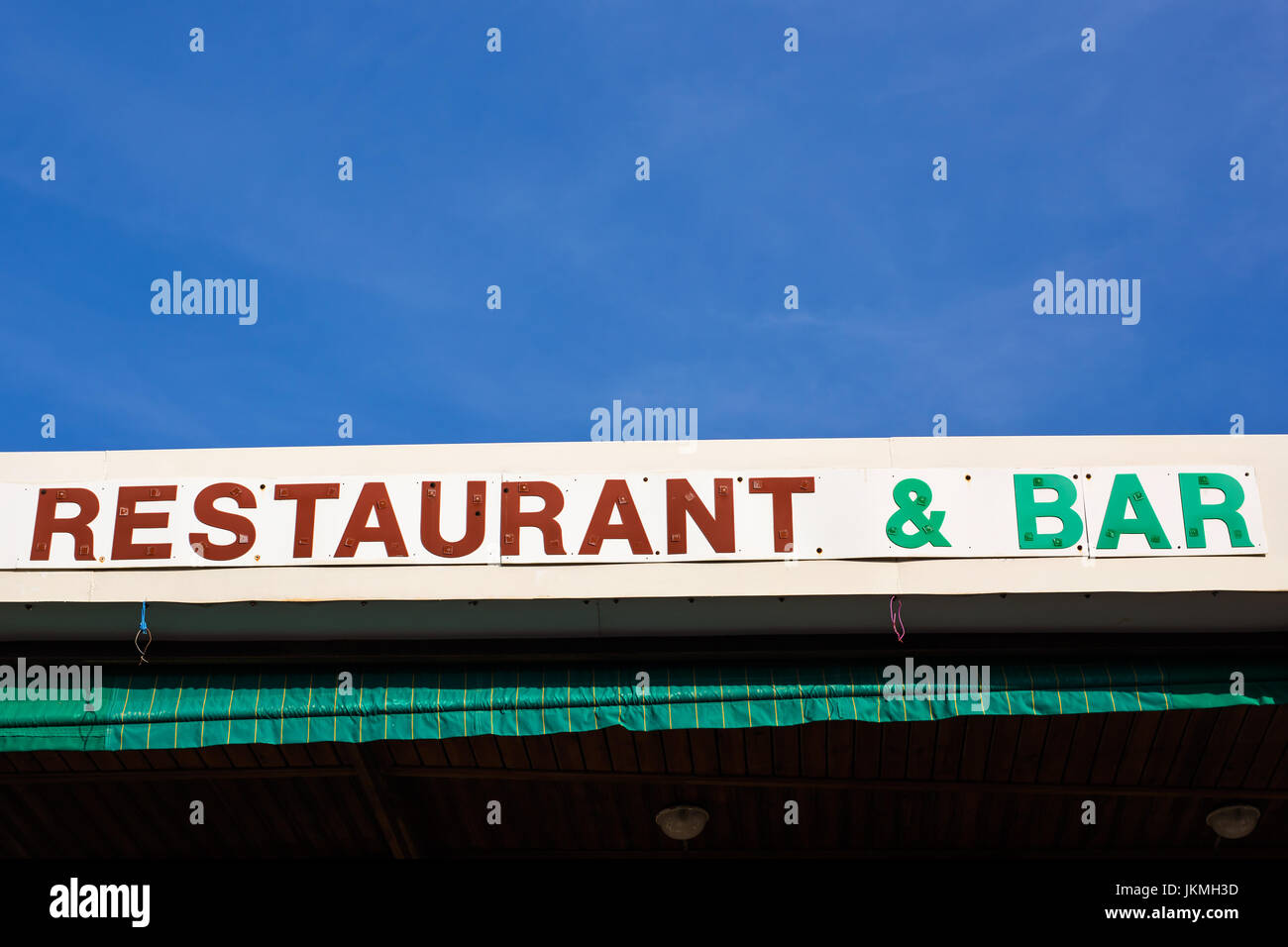 Restaurant sign board Stock Photo - Alamy