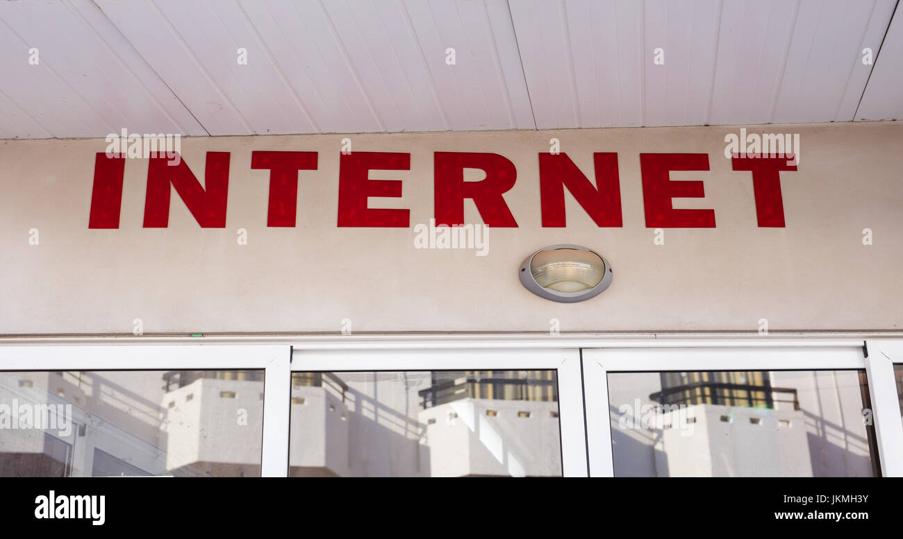 inscription internet, signboard Stock Photo - Alamy