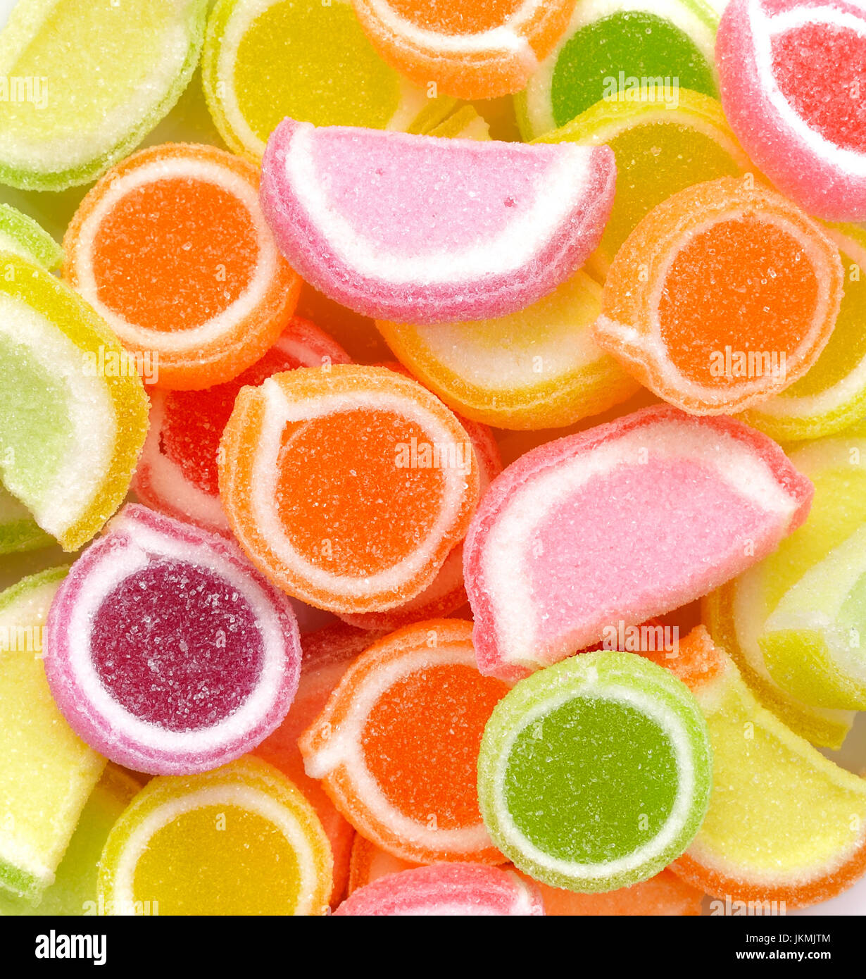 Assortment of colorful fruit jelly candy Stock Photo - Alamy