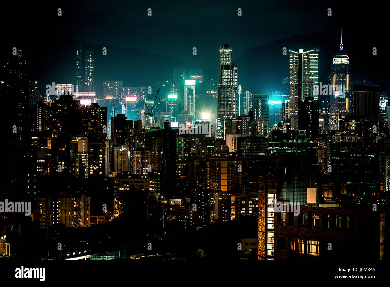 Hong Kong city view at night Stock Photo - Alamy