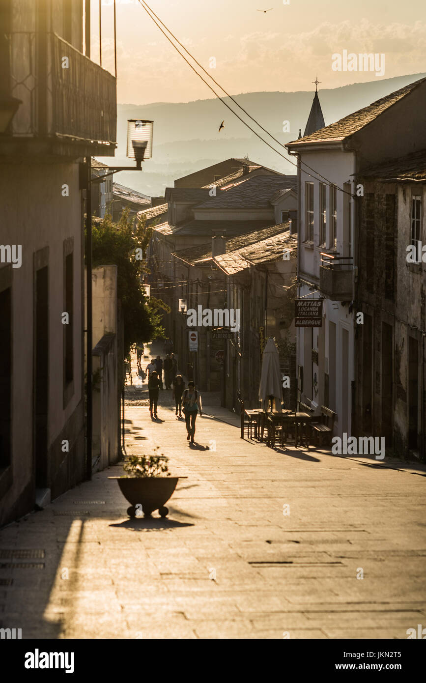Pilgrims in the Sarria, Spain. Camino de Santiago Stock Photo - Alamy