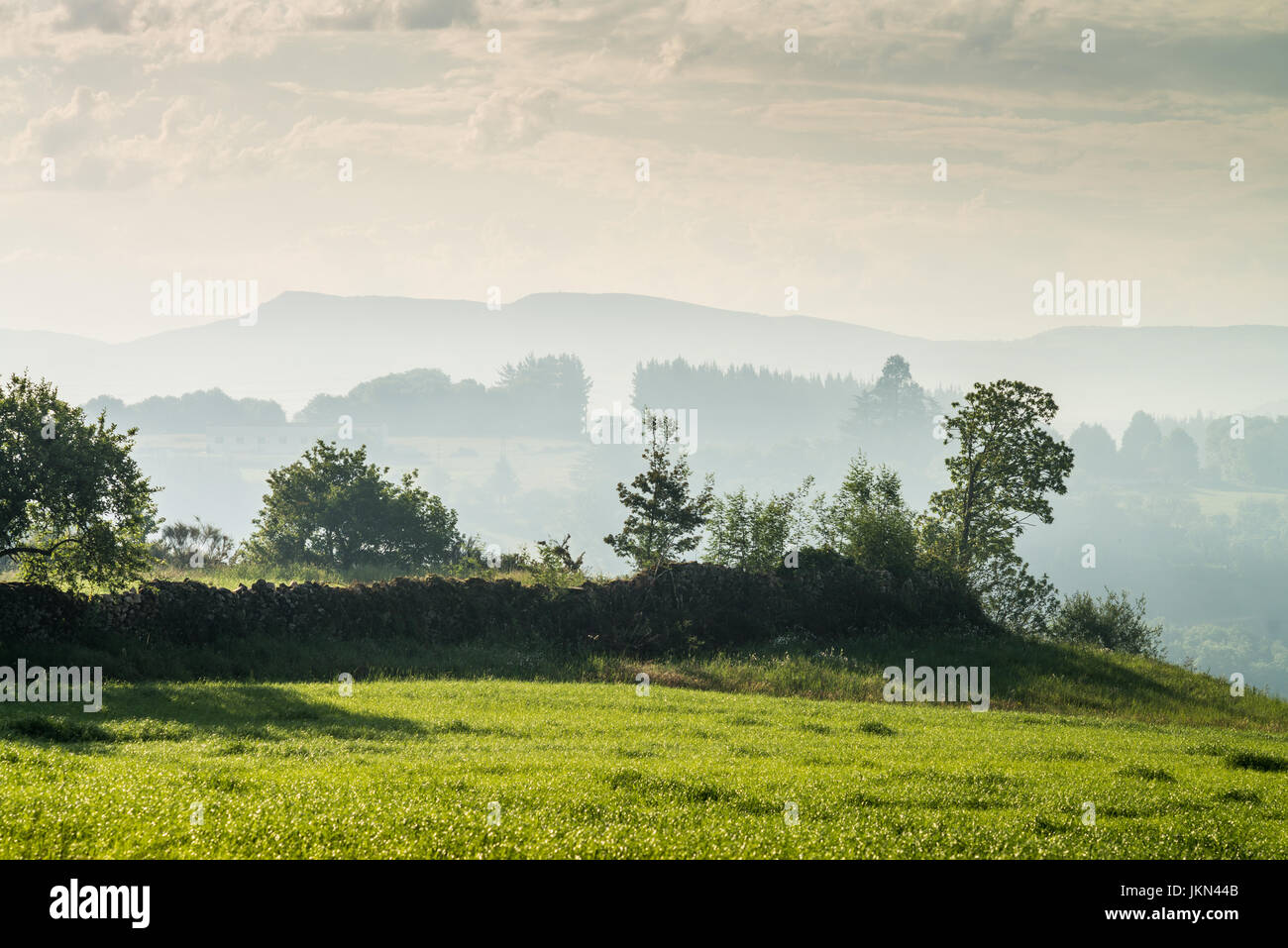Landscape on the road between Villafranca del Bierzo and O Cebreiro ...