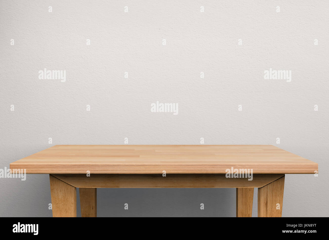 empty wooden table on grey background Stock Photo - Alamy