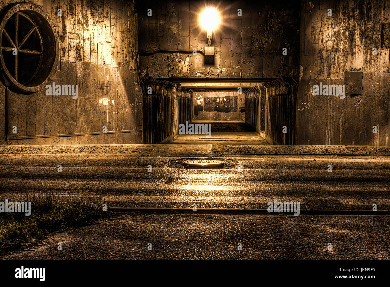 onder the train is there an Subway underpass Stock Photo - Alamy